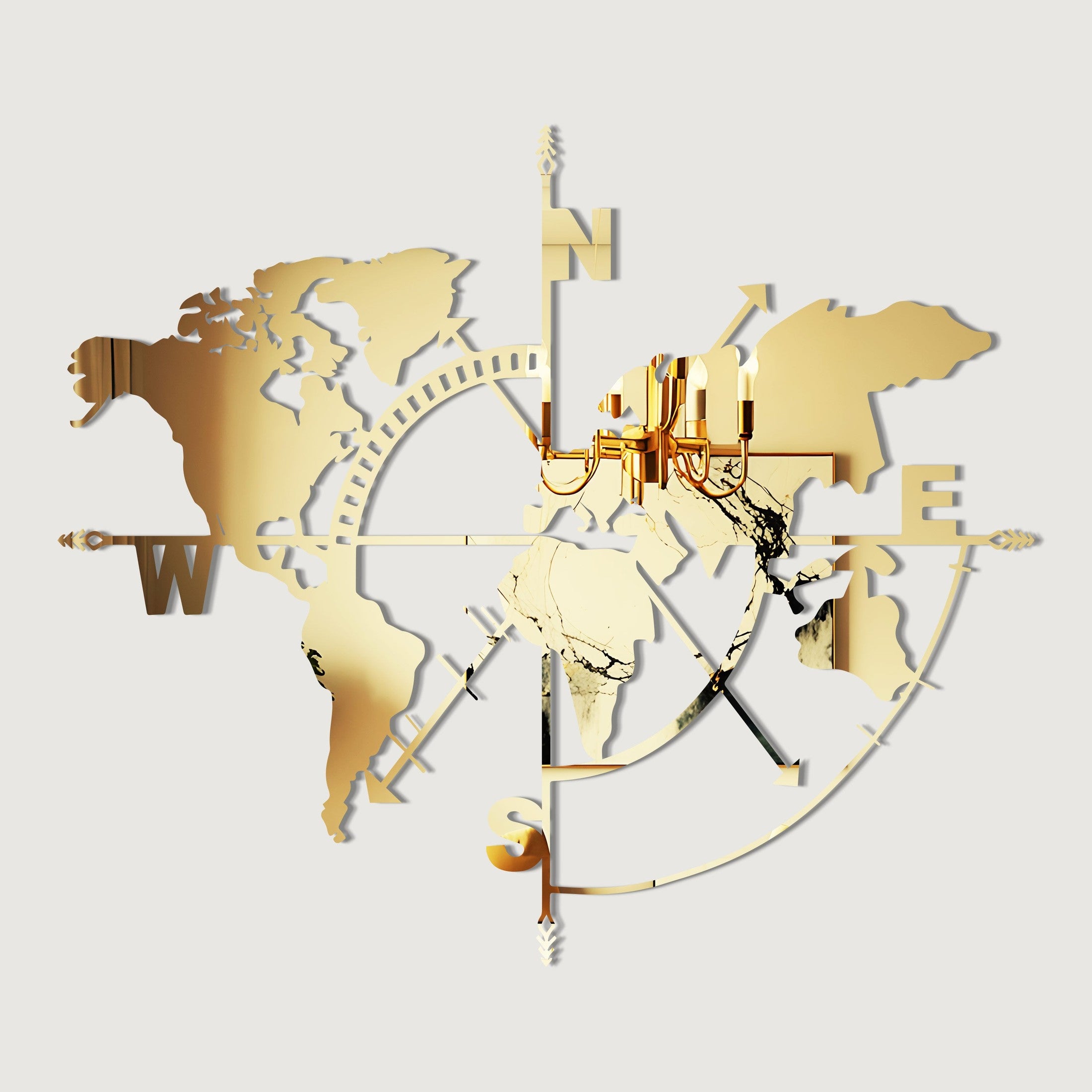 Buy Creative Acryic World Map Wall Art Online | Acrylic & Wooden Wall ...